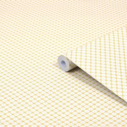 Vliestapete Laura Ashley "Wickerwork", gelb, B:0,52m L:10m, Vlies, Tapeten, 10mx52cm