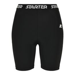 Shorts STARTER Black Label "Starter Black Label Damen Ladies Starter Logo Tape Cycle Shorts", Damen, Gr. L, US-Gr&ouml;&szlig;en, schwarz, 80% Polyimid, 20% Elasthan, unifarben, slim fit, Hosen Shorts