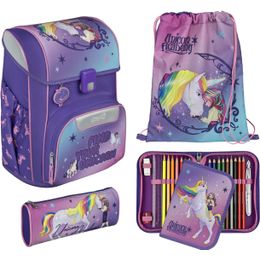 Schulranzen Scooli "Easy Start", Kinder, Gr. B/H/T: 29,5cm x 36,5cm x 29cm, unicorn academy, Polyester, Rucks&auml;cke