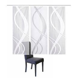 Schiebegardine Home Wohnideen "TIBASO", wei&szlig;, B:57cm H:175cm, Wirkware, Obermaterial: 100% Polyester, Gardinen, halbtransparent