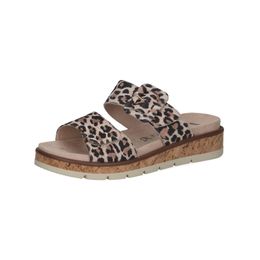 Pantolette Caprice "Caprice Pantoletten Leder", Damen, Gr. 36, leopard, Leder, Schuhe Pantolette