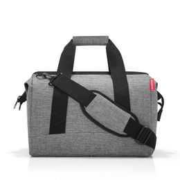 Reisetasche Reisenthel "Reisenthel allrounder M", Gr. B/H/T: 40cm x 33,5cm x 24cm, twist silber, Polyester, unifarben, Taschen Reisetasche, Ma&szlig;e f&uuml;r Handgep&auml;ck
