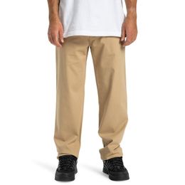 Chinos DC Shoes "Worker Relaxed", Herren, Gr. 28(XS) / L&auml;nge 32(M), L&auml;nge 32, incense, Obermaterial: 99% Walkfrottier, 1% Elasthan;, Hosen