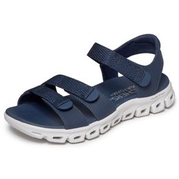 Sandale Skechers "GLIDE-STEP SANDAL-COUNT ON ME", Damen, Gr. 35, navy, Lederimitat, Synthetik, Schuhe Sandale, Sommerschuh, Freizeitschuh, Trekkingschuh mit Glide-Step