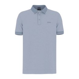JOOP! Poloshirt JOOP "Percyco", Herren, Gr. L, pastel blau, Obermaterial: 100% Baumwolle, regular fit normal, B&uuml;ndchen, Shirts, kontrastive Elemente mit feinen Streifen