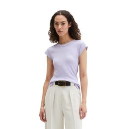 Marc O'Polo T-Shirt MARC O'POLO "aus Organic Cotton", Damen, Gr. L, dusty lavender, Obermaterial: 100% Baumwolle, unifarben, Basic, slim fit, Rundhals, Shirts T-Shirt