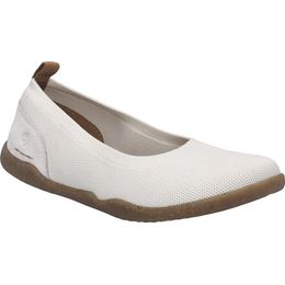 Ballerina Josef Seibel "Cassandra 06", Damen, Gr. 37, wei&szlig;, Textil, Veloursleder, Schuhe Ballerina, Slipper, Komfortschuh, Schlupfschuh in Schuhweite G (=weit)
