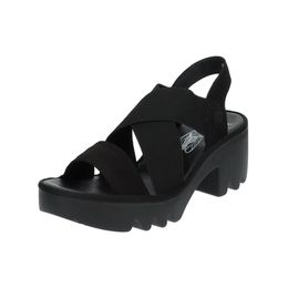 Riemchensandale Fly London "Fly London Sandalen Leder", Damen, Gr. 37, schwarz, Leder, Schuhe Riemchensandale