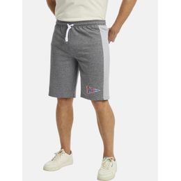 Jogginghose Jan Vanderstorm "Doppelpack Jogginghose HARAL", Herren, Gr. 4XL, N-Gr, grau (grau dunkelblau), Obermaterial: 100% Baumwolle CO., Hosen Jogginghose