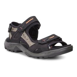 Outdoorsandale Ecco "Offroad", Herren, Gr. 43, schwarz (schwarz, grau), Nubukleder, Schuhe Outdoorsandale, Sommerschuh, Klettschuh, Outdoorschuh, in Trekking-Optik