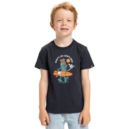 T-Shirt Quiksilver "Ev Gone Surfing", Jungen, Gr. 2(84-92cm), blau (schwarz navy), Obermaterial: 100% Walkfrottier;, Shirts T-Shirt