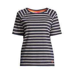 T-Shirt SALZHAUT "Shirt INEKE", Damen, Gr. M, blau (navy, beige), Obermaterial: 80% Baumwolle CO. 20% Polyester PES., Shirts T-Shirt