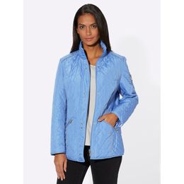 Steppjacke Casual Looks, Damen, Gr. 40, blau (mittelblau), 100% Polyester, unifarben, Jacken Steppjacke