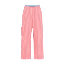 Pyjama CCDK COPENHAGEN "CCDK Copenhagen sleep pants Mila", Damen, Gr. XS, geranium pink stripe, Obermaterial: 100% Baumwolle, Homewear-Sets Pyjama
