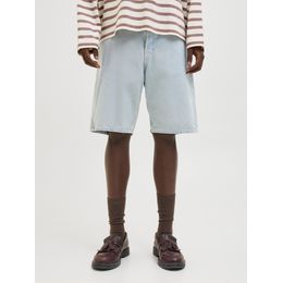 Jack & Jones Relaxshorts JACK & JONES "JJIALEX JJORIGINAL SHORTS SBD 300 SN", Herren, Gr. XL, N-Gr, blau (blau denim1), Web, Obermaterial: 100% Baumwolle, Abriebeffekte, unifarben, relaxed fit knielang, Hosen, Baumwolle, relaxed fit