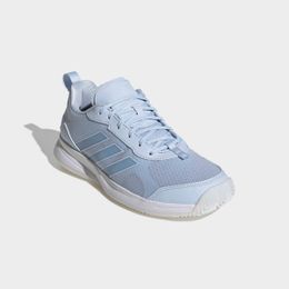 Tennisschuh adidas Performance "AVAFLASH", Damen, Gr. 39, crystal sky, crystal sky, ftwr wei&szlig;, Synthetik, Textil, Schuhe