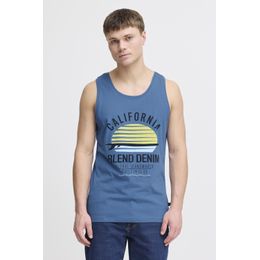 Tanktop Blend "BHCali", Herren, Gr. S, federal blau, Web, 100% Baumwolle, bedruckt, regular fit, Rundhals, angesetztes B&uuml;ndchen, Tops Tanktop, L&auml;ssiges Tanktop mit Rundhalssauschnitt und Print