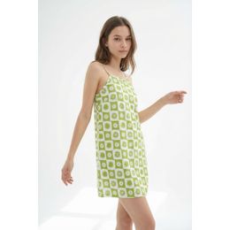 Sommerkleid Santa Cruz "SUN DAZE MINI DRESS", Damen, Gr. L (12), N-Gr, gr&uuml;n sun daze, Obermaterial: 100% Baumwolle, Kleider Sommerkleid, aus Baumwolle, f&uuml;r Sportmode, sportlicher Stil, leichtes Material