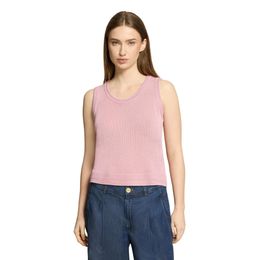 Stricktop Cartoon "Damen mit Rundhalsausschnitt", Damen, Gr. 34, fragrant lila, Obermaterial: 62% Polyacryl, 26% Lyocell, 12% Leinen, normal normal, Rundhals, Tops Stricktop