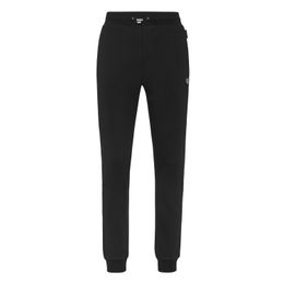 Jogginghose Philipp Plein "Iconic Plein", Herren, Gr. XXL, US-Gr&ouml;&szlig;en, 02, schwarz, Obermaterial: 100% Baumwolle, Hosen Jogginghose