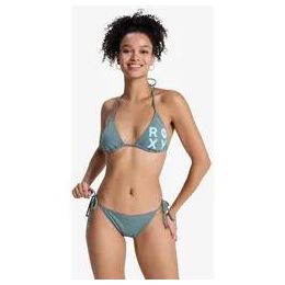 Triangel-Bikini Roxy "SD ESHORT SLEEVEENTIALS TIKI CLASHORT SLEEVEIC TS", Damen, Gr. S (36), N-Gr, agave gr&uuml;n, Elasthan, Polyester, unifarben, Bikini-Sets Triangel-Bikini, Set aus 2 Teilen, mit Logodruck, sportlicher Schnitt, pflegeleicht