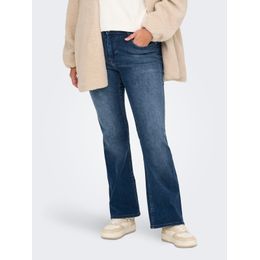Only sheego Gro&szlig;e Gr&ouml;&szlig;en Bootcut-Jeans, dark blue denim, Gr&ouml;&szlig;e 44 - Damen