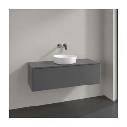 Villeroy & Boch Villeroy und Boch Antao Waschtisch-Unterschrank K32050GK 120x36x50cm, Hahnloch, Waschbeckenplattenfarbe Lack, anthracite matt lacquer