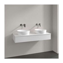 Villeroy & Boch Villeroy und Boch Antao Waschtisch-Unterschrank L13150GF 120x19x50cm, Hahnloch, Waschbeckenplattenfarbe Lack, glossy white lacquer