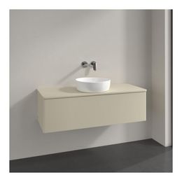 Villeroy & Boch Villeroy und Boch Antao Waschtisch-Unterschrank K32050HJ 120x36x50cm, Hahnloch, Waschbeckenplattenfarbe Lack, silk grey matt lacquer