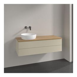 Villeroy & Boch Villeroy und Boch Antao Waschtisch-Unterschrank L22111HJ mit Beleuchtung, 120x36x50cm, Waschbeckenplattenfarbe honey oak, silk grey matt lacquer