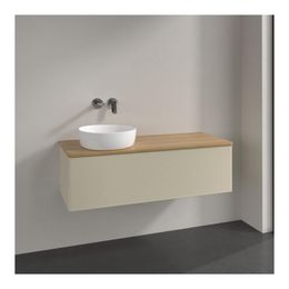 Villeroy & Boch Villeroy und Boch Antao Waschtisch-Unterschrank L33111HJ mit Beleuchtung, 120x36x50cm, Waschbeckenplattenfarbe honey oak, silk grey matt lacquer