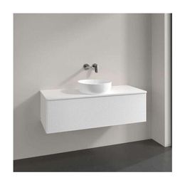Villeroy & Boch Villeroy und Boch Antao Waschtisch-Unterschrank K32150MT 120x36x50cm, Hahnloch, Waschbeckenplattenfarbe Lack, white matt lacquer
