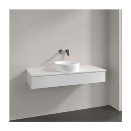 Villeroy & Boch Villeroy und Boch Antao Waschtisch-Unterschrank K10150GF 120x19x50cm, Hahnloch, Waschbeckenplattenfarbe Lack, glossy white lacquer