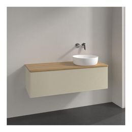 Villeroy & Boch Villeroy und Boch Antao Waschtisch-Unterschrank L34111HJ mit Beleuchtung, 120x36x50cm, Waschbeckenplattenfarbe honey oak, silk grey matt lacquer