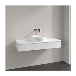 Villeroy & Boch Villeroy und Boch Antao Waschtisch-Unterschrank K10150MT 120x19x50cm, Hahnloch, Waschbeckenplattenfarbe Lack, white matt lacquer