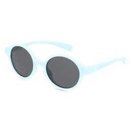 OKIDOKI SAMMY SUN MINI (1-3) | Unisex-Sonnenbrille | Fassung: Vollrand, Panto, Kunststoff, Blau Matt | Glasfarbe: Grau
