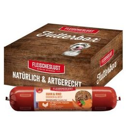 Fleischeslust Nassfutter Hund Senior Huhn/Rind Wurst 6x800g