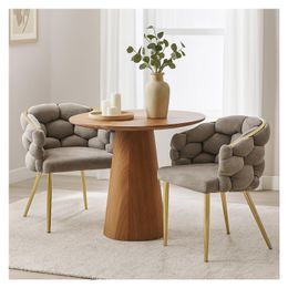 HTI-Living Stuhl Alsen Gold Braun