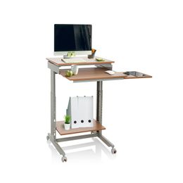 hjh OFFICE Stehschreibtisch WORKSTATION Melaminharzbeschichtete Spanplatte, Gestell pulverbeschichteter Stahl