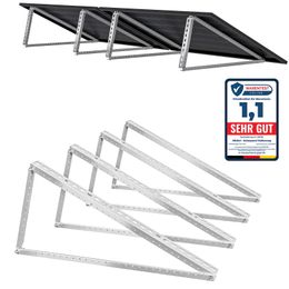 Solarmodul Halterung Solarpanel Halterung 120cm, 4 St&uuml;ck,Solarpanel Halterung f&uuml;r 2 Module, 0% MwSt., Geeignet f&uuml;r Flachdach/Garten/Wand