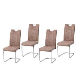 HTI-Living Esszimmerstuhl KellyC 4er-Set Braun
