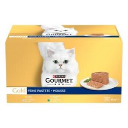 GOURMET Gold Nassfutter Katze, Adult, Feine Pastete 48x85g