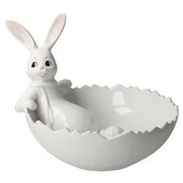 Osterhase Goebel "Figur Hase mit Schale Snow White - Sweets for my Sweet", wei&szlig;, B:20cm H:16cm T:16cm, Porzellan, Dekofiguren, Osterfigur, Dekofigur, Ostern, Osterdekoration