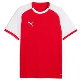 Fu&szlig;balltrikot Puma "TEAMLIGA26 MATCHDAY JERSEY", Herren, Gr. M, Puma rot, Puma wei&szlig;, Puma wei&szlig;, Interlock, Obermaterial: 100% Polyester, unifarben, regular fit normal, Rundhals, Trikots Fu&szlig;balltrikot, mit DryCELL-Technologie, Regular Fit, Rundhalsausschnitt, Kurzarm