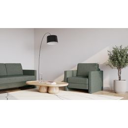 BRUNO Schlafsessel 70cm in Forest Green | praktische Gr&ouml;&szlig;e | stabiles Massivholz & Boxspringkomfort