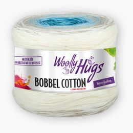 Bobbel Cotton von Woolly Hugs, Natur/T&uuml;rkis, aus Baumwolle