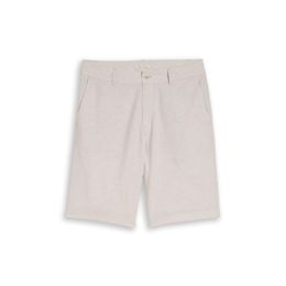 Tom Tailor Denim Herren TTRELAXED Chino Shorts mit Leinenanteil, grau, Meliert, Gr. L