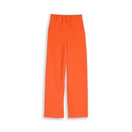 Tom Tailor Denim Damen Crinkle Wide Leg Hose, orange, Uni, Gr. M