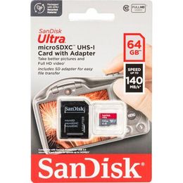 Sandisk Ultra microSDHC 64GB 140MB/s.Adapt.SDSQUAB-064G-GN6IA