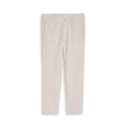 Tom Tailor Denim Herren TTTAPERED Relaxed Chino Hose mit Leinenanteil, grau, Meliert, Gr. L